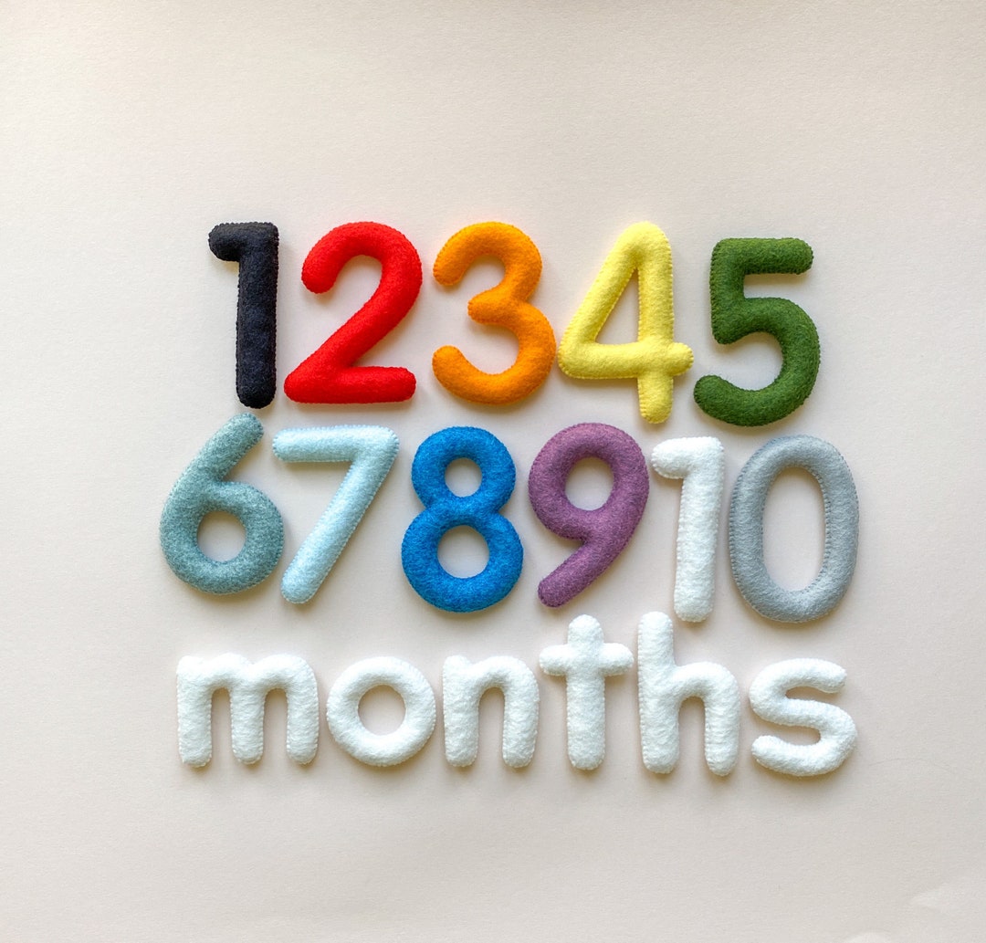 Felt Baby Milestone Numbers: Custom Photo Prop - Etsy