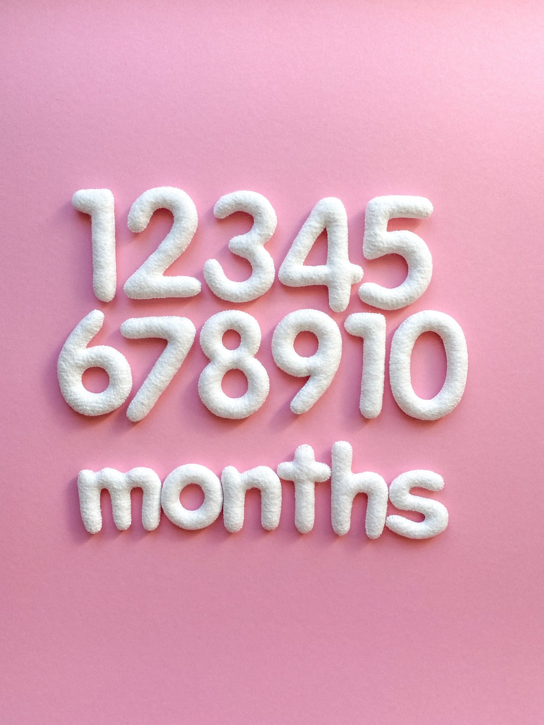 Felt Baby Milestone Numbers, Custom Colors - Etsy