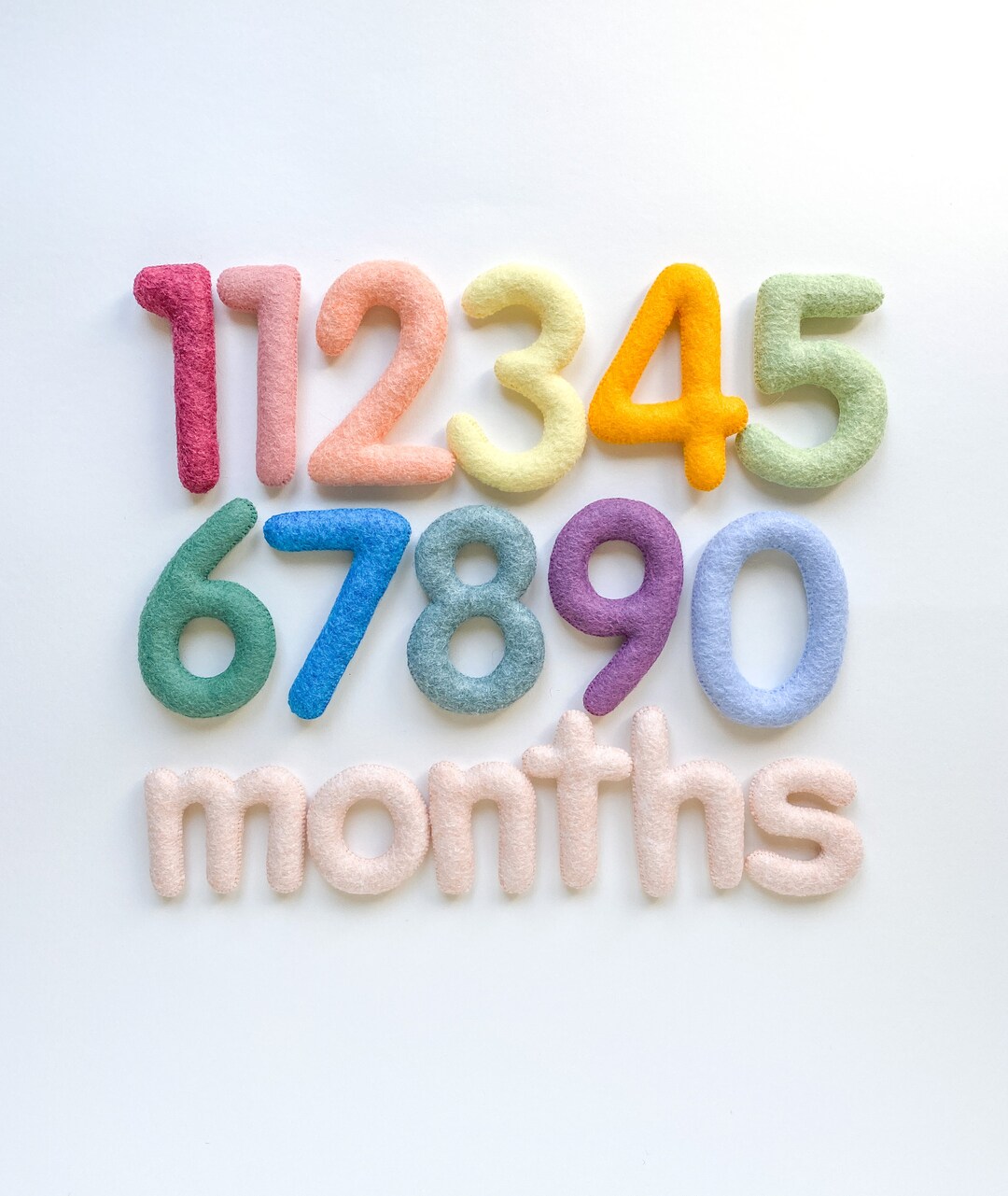 Felt Baby Milestone Numbers: Custom Photo Prop - Etsy