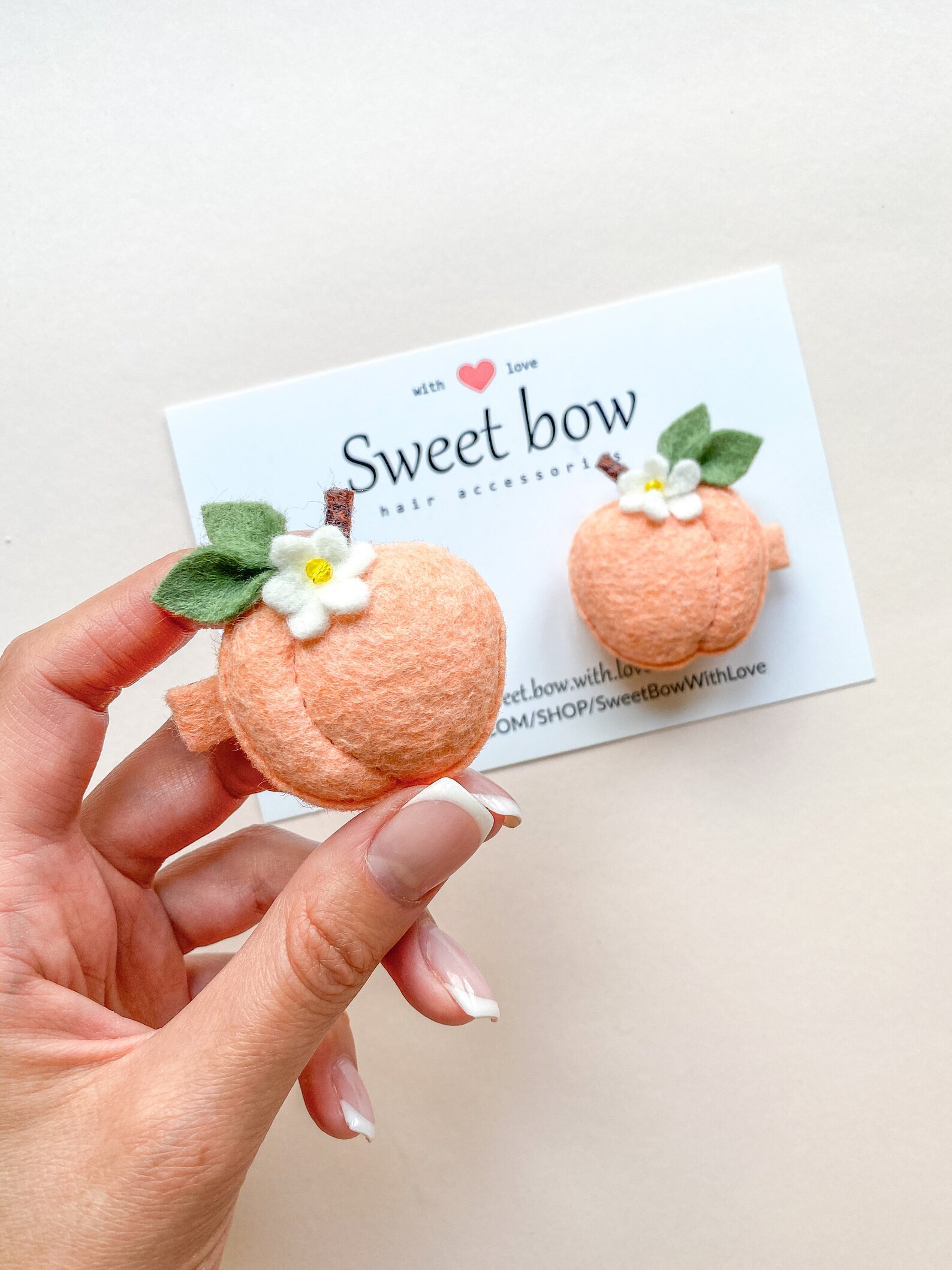 Felt Peach First Birthday Headband Baby/ Peach Felt Fruit Hair | Etsy