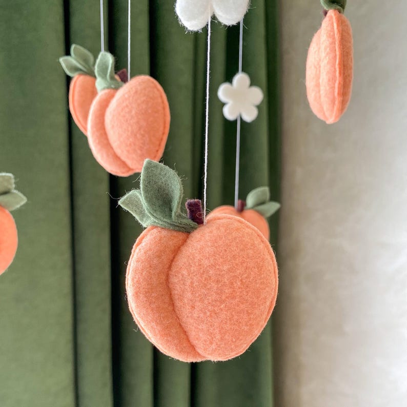 Peach Baby Mobile Nursery - Etsy
