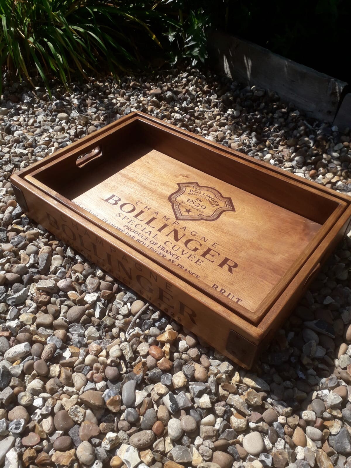 Hardwood Waxed Trays in 3 Large Sizes French Champagne B - Etsy UK