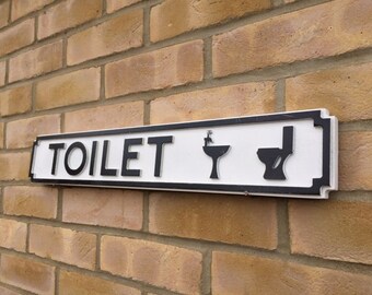 Vintage Toilet Sign - Etsy