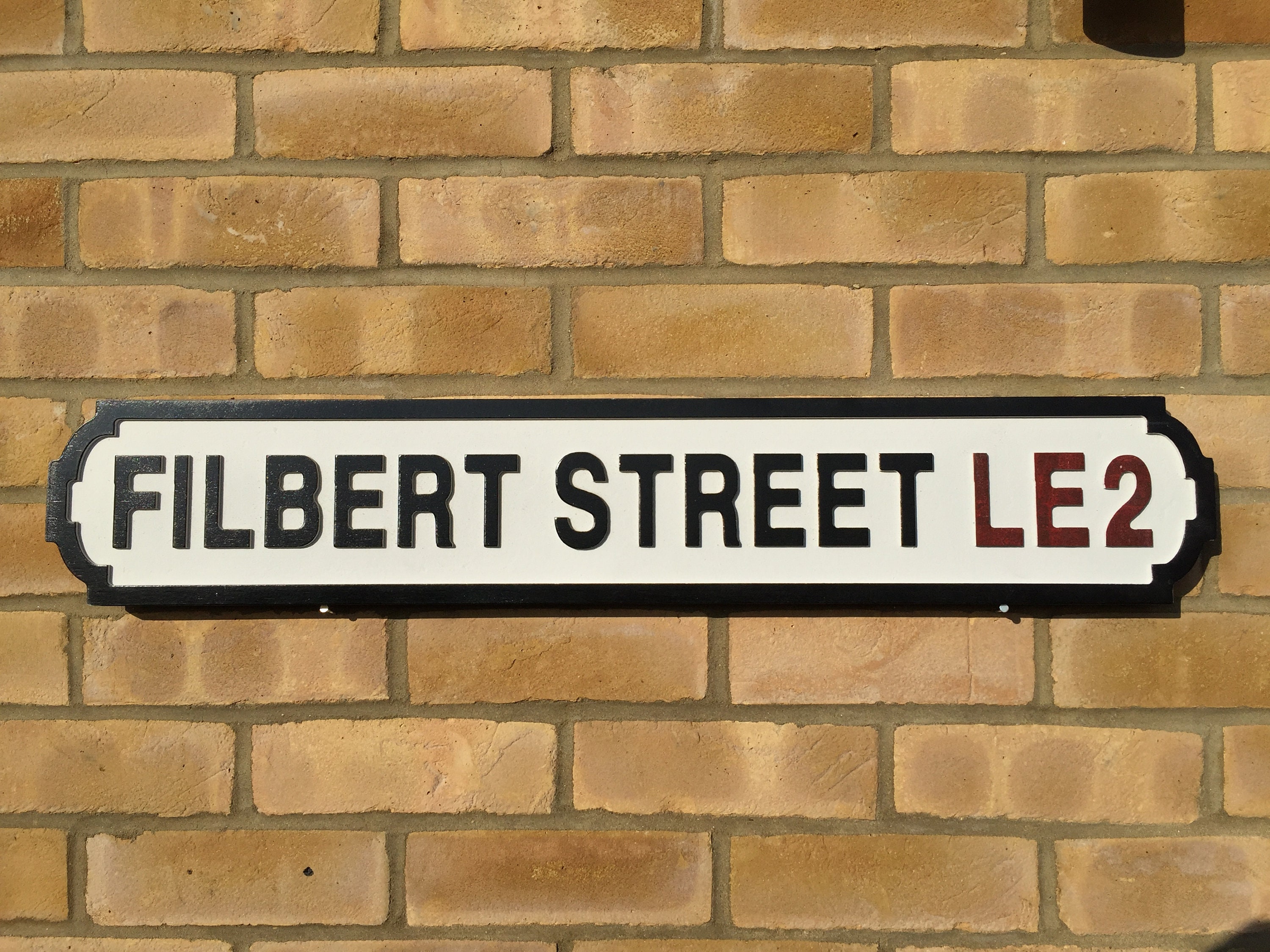 Retro vintage solid wooden street sign white finish Filbert | Etsy