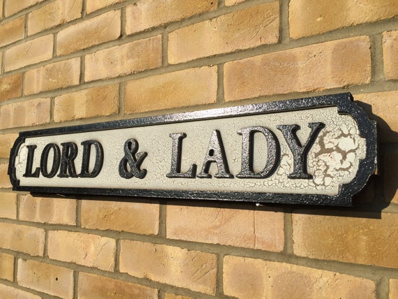 Retro vintage solid wooden street sign aged white finish | Etsy