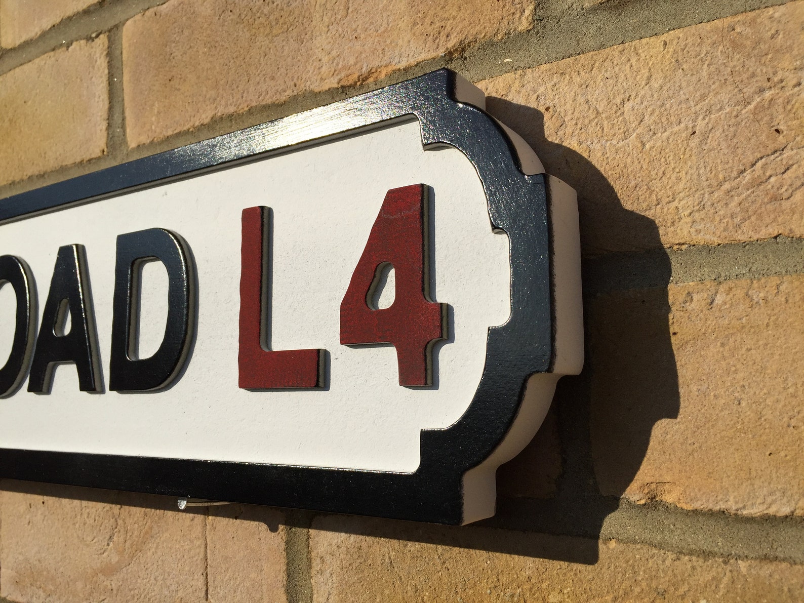 Retro Vintage Solid Wooden Street Sign White Finish Anfield - Etsy