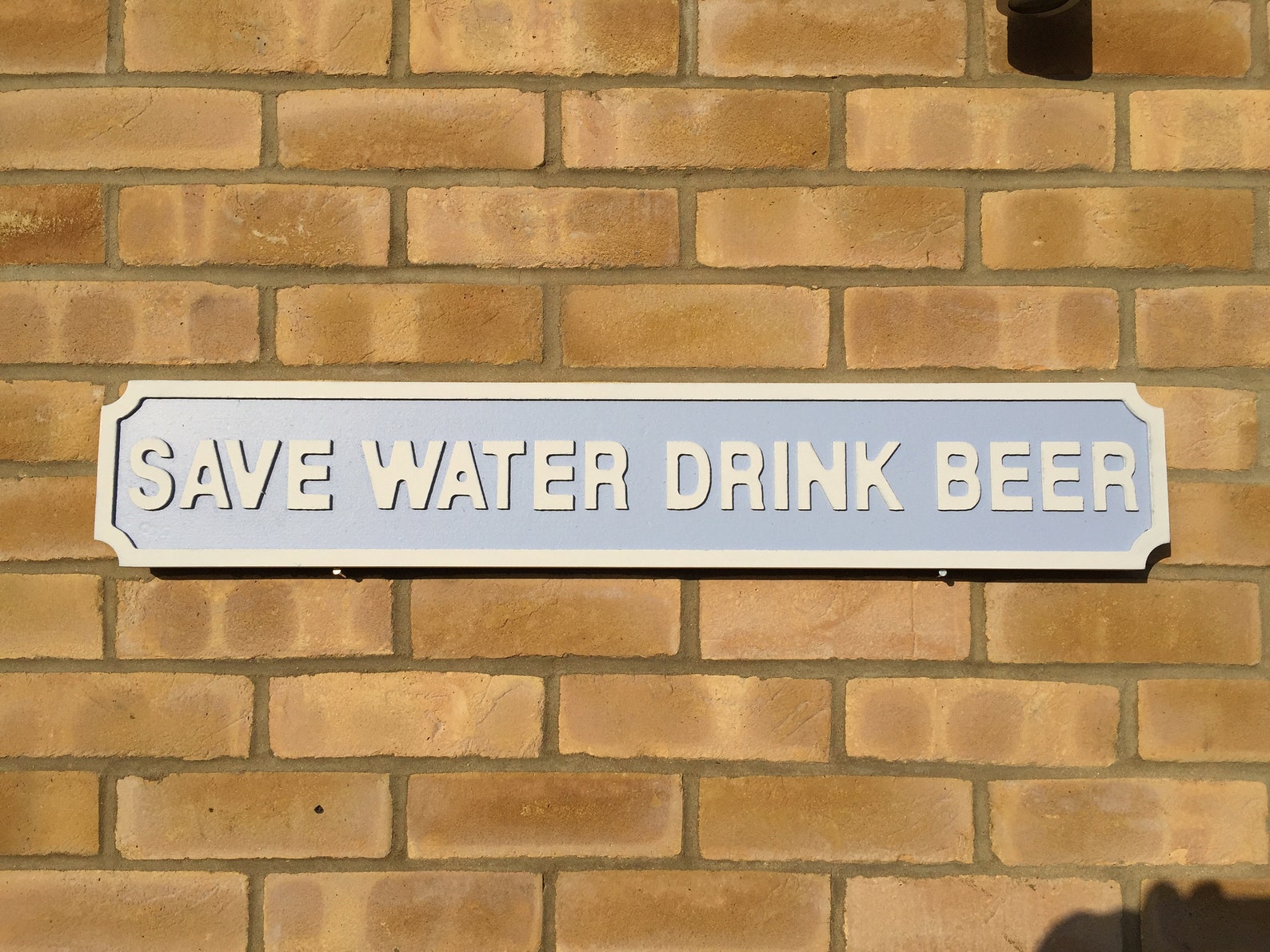 Retro Vintage Solid Wooden Street Sign Blue Finish Save Water | Etsy