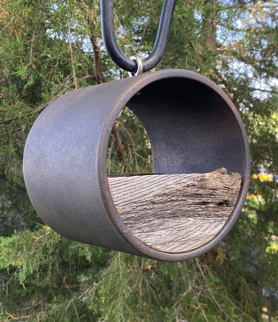 Artisan Modern Bird Feeder Large Tube Birdfeeder, Aged Bronze Premium ...