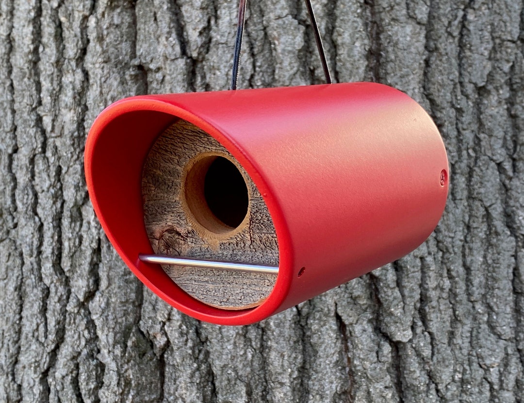 Birdhouse Modern Birdhouse Reclaimed 100 Yr. Old Barnwood in Red Angle ...