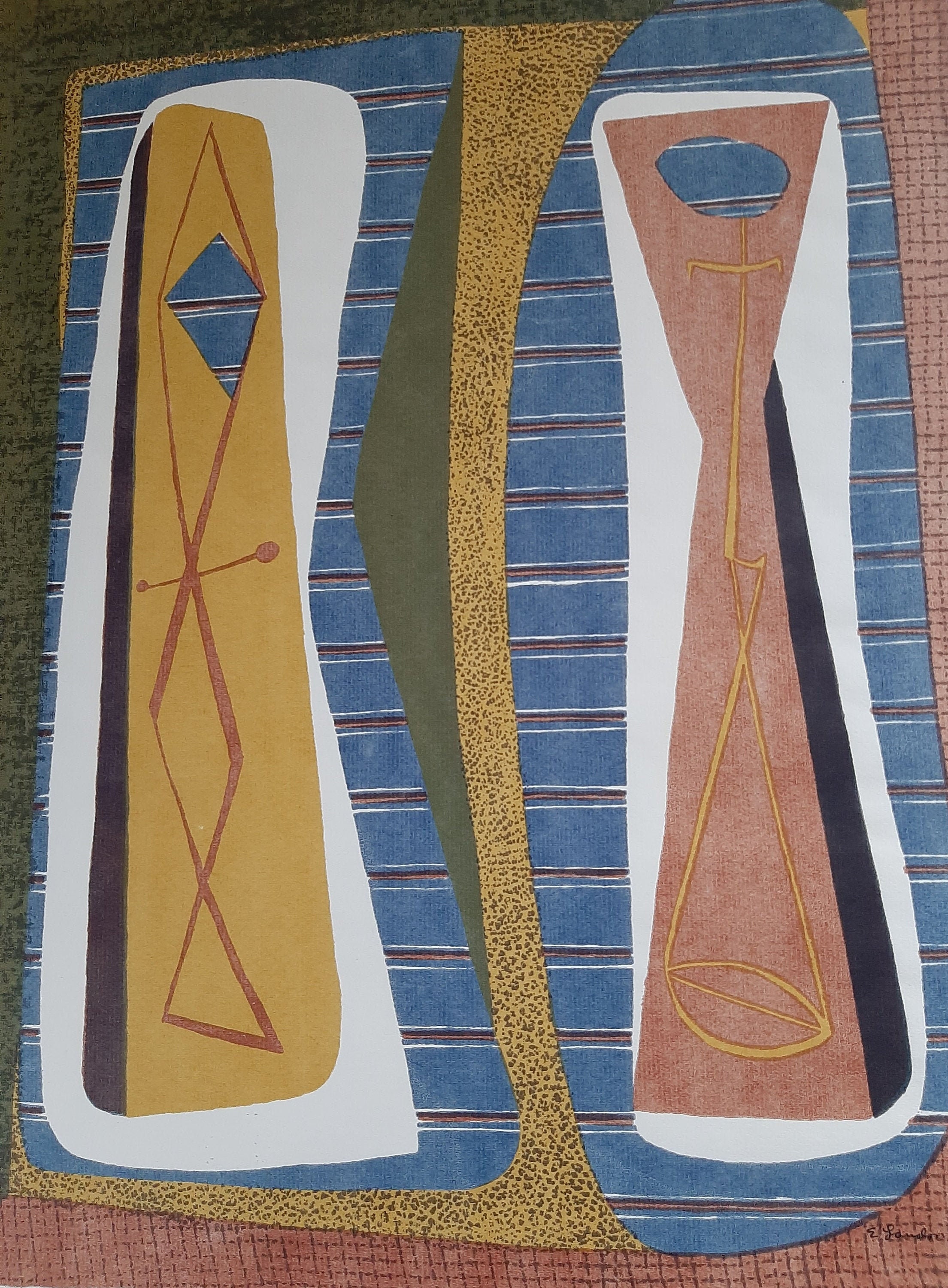 Edward Landon American 1911-1984 Transmutation, Serigraph, 1949 ...