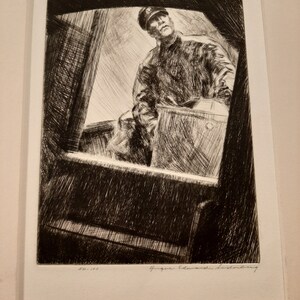 Yngve E. Soderberg In A Squall Etching 1960 | Etsy