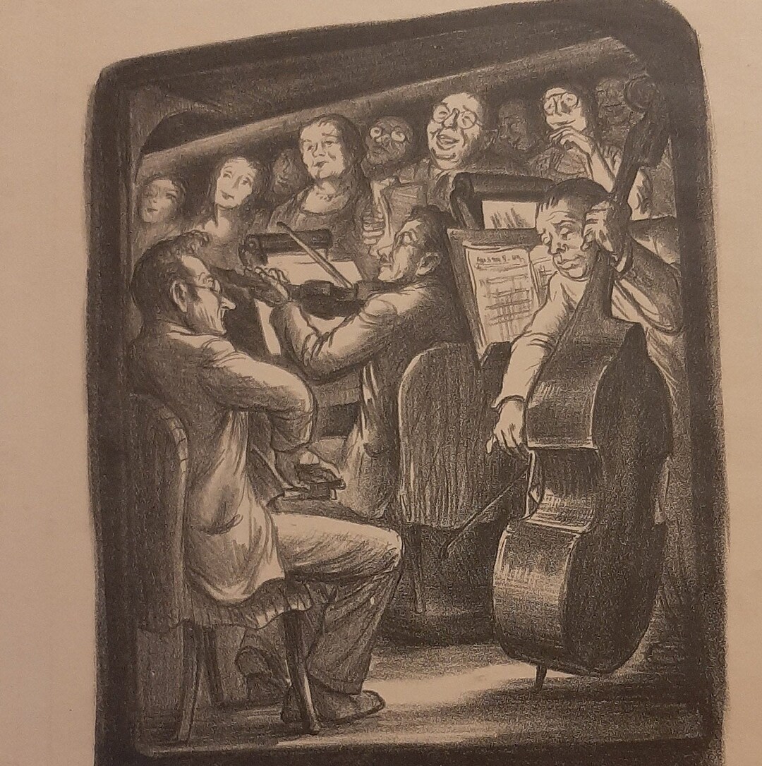 Don Freeman "the Orchestra Pit", Lithograph,1932, Signed in Pencil ...