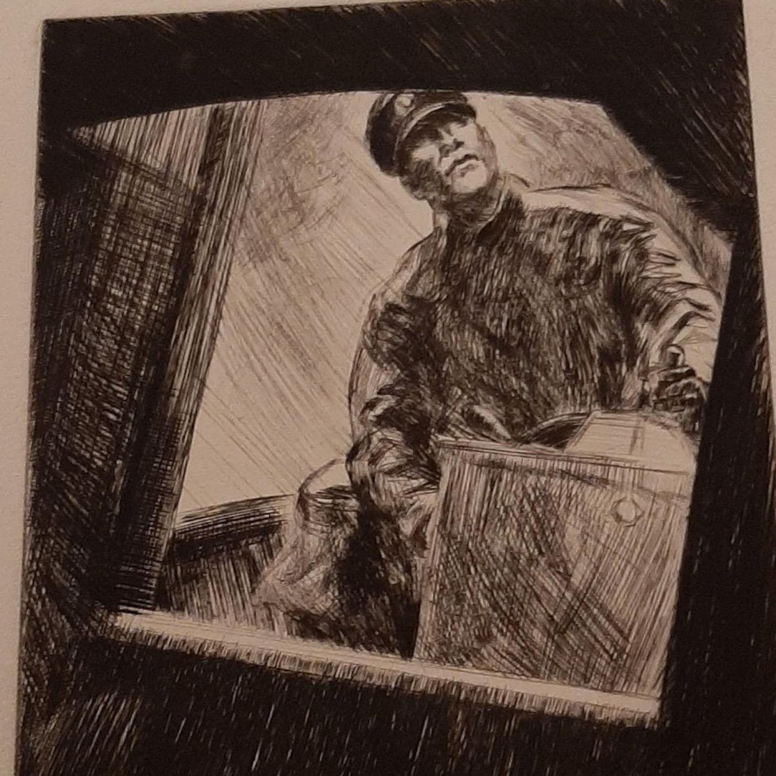 Yngve E. Soderberg in A Squall Etching 1960, Edition 100, Signed in ...