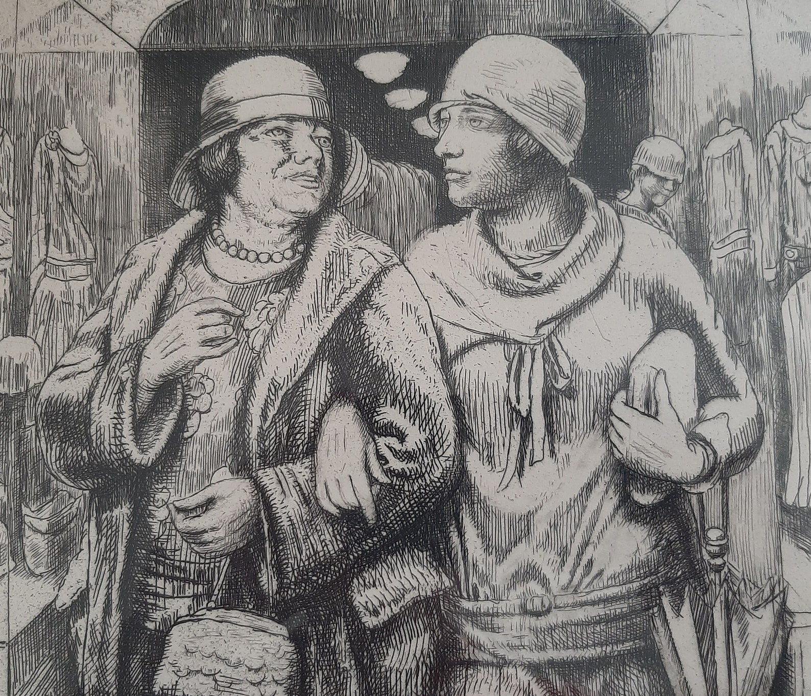 Kenneth Hayes Miller american 1876-1952 leaving the Shop Etching, 1929 ...