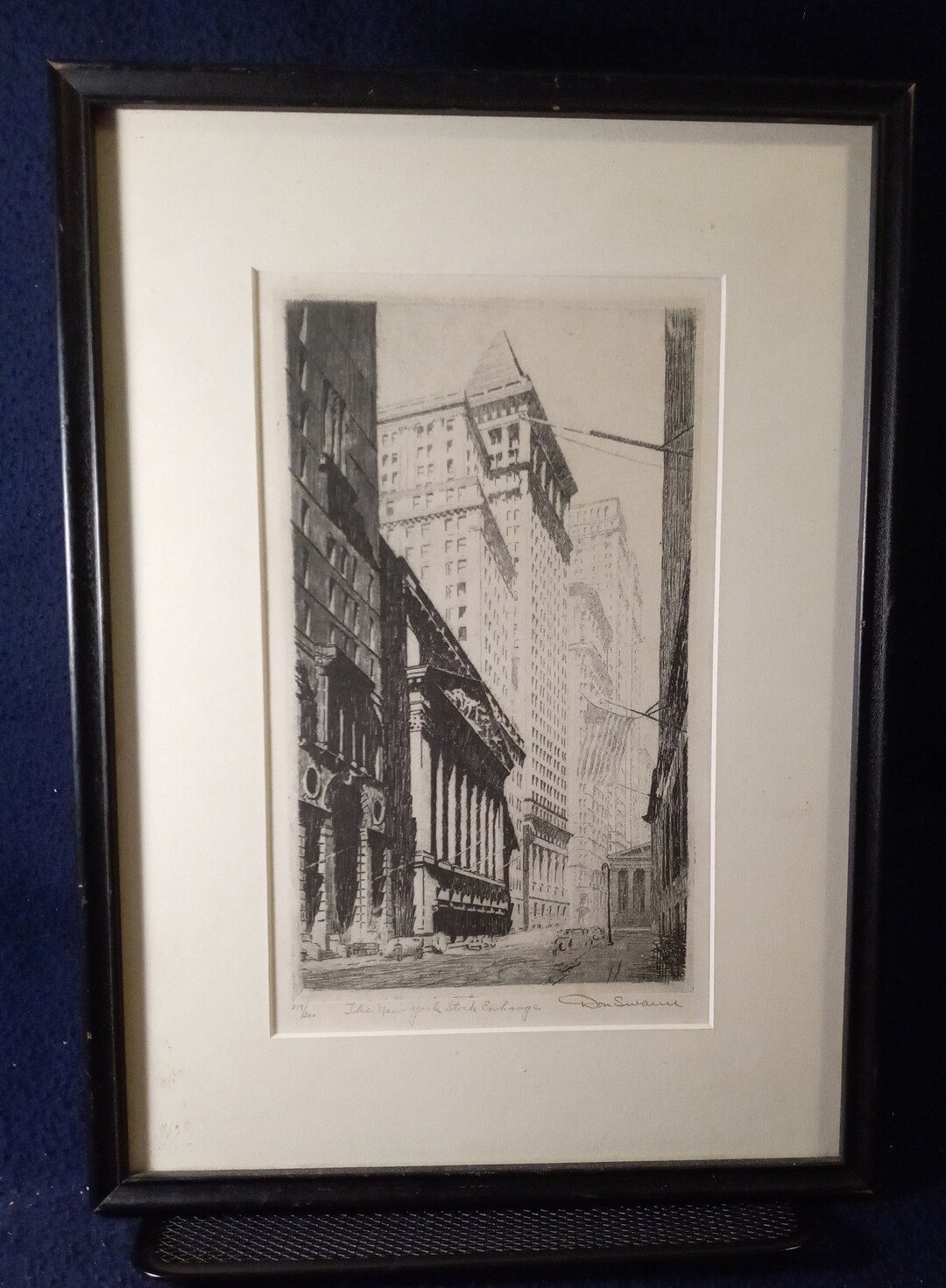 Don Swann (american 1889-1954), "new York Stock Exchange" Drypoint, C ...