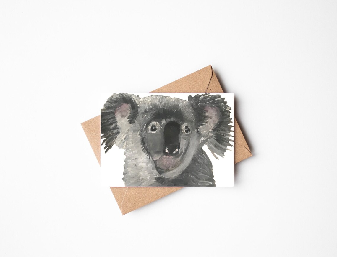 Koala Greeting Card All Occasion Card Recycled Koala Card | Etsy