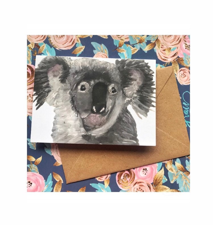 Koala Greeting Card All Occasion Card Recycled Koala Card | Etsy