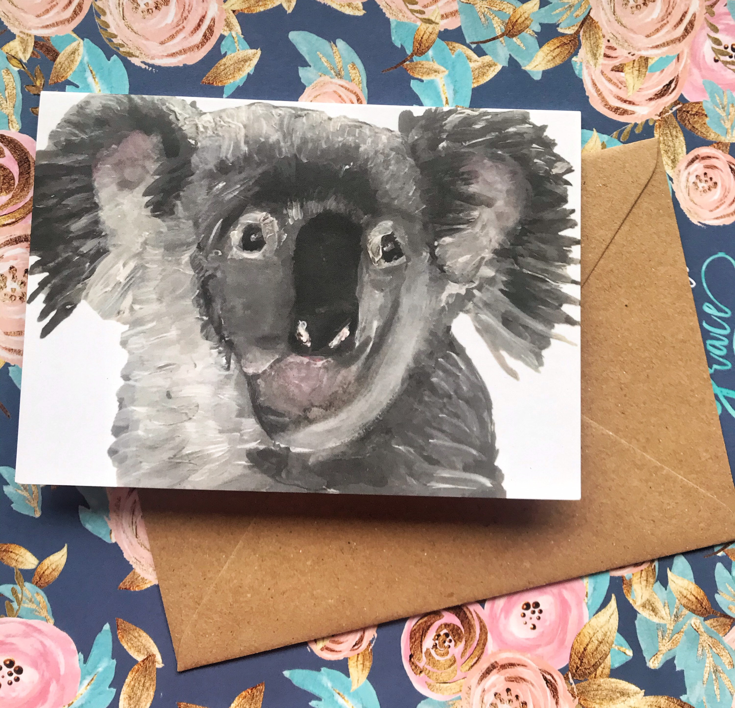 Koala Greeting Card All Occasion Card Recycled Koala Card | Etsy