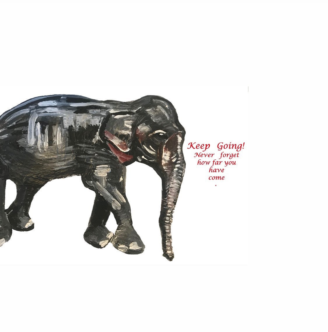 Thoughtful greeting card Elephant Card Uplifting Greeting | Etsy