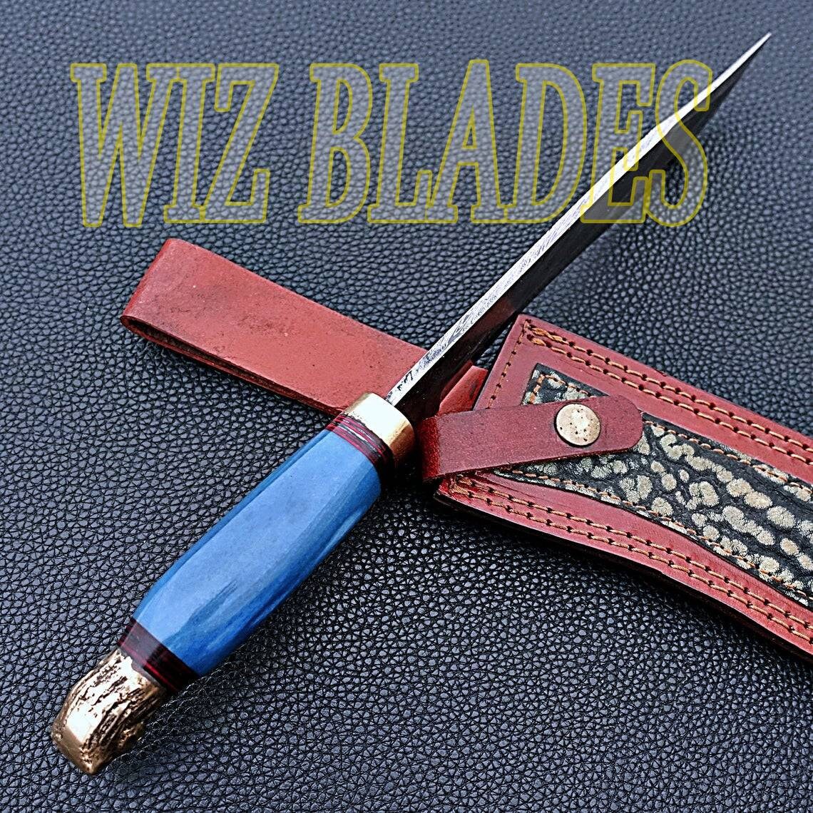 Unique Hand Made Brass Engraved Eagle Head Handle-damascus Steel Blade ...