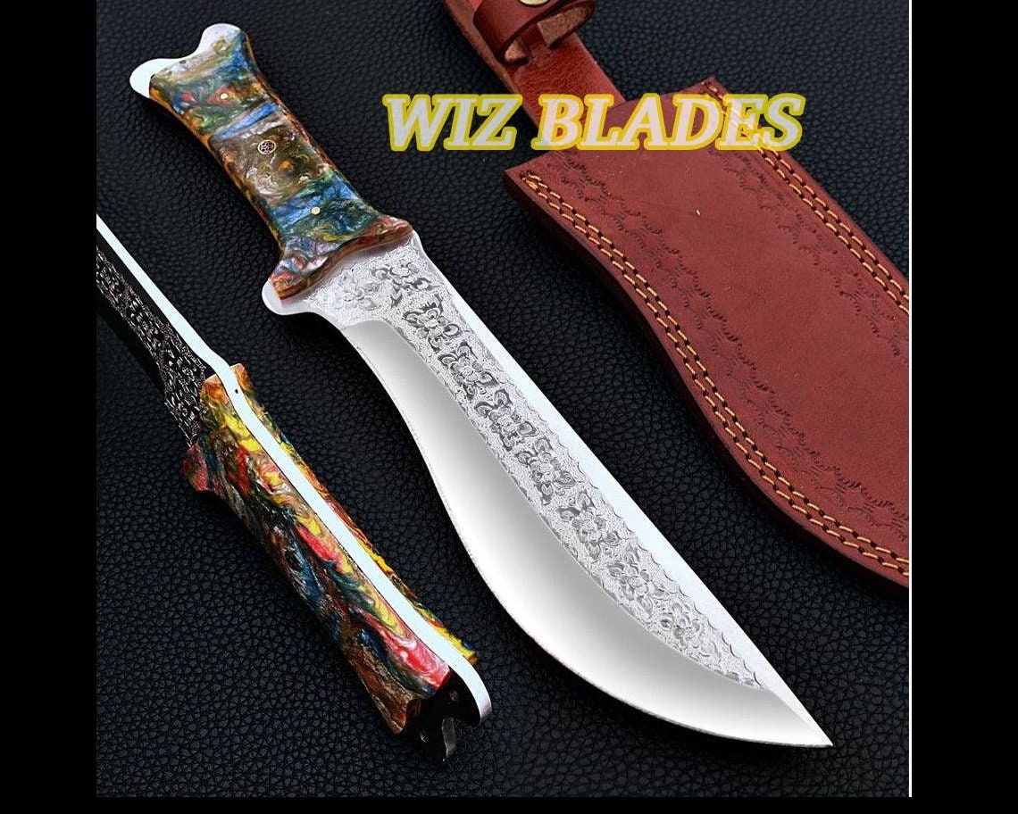 One of A Kind-fabulous-hand Engraved Blade-custom Hand Made D2 | Etsy