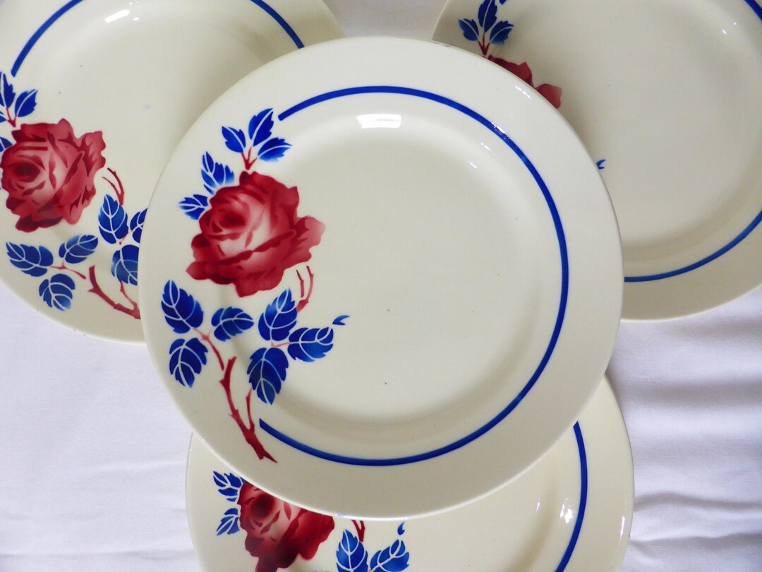 4 Vintage K&G Luneville Chantal Pattern Dessert Plates - Etsy