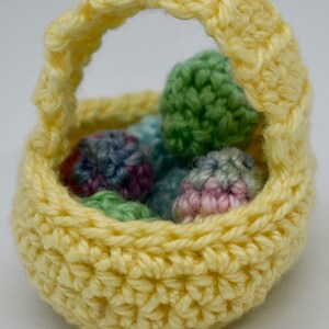 Tiny Yellow Crocheted Amigurumi Easter Basket - Etsy