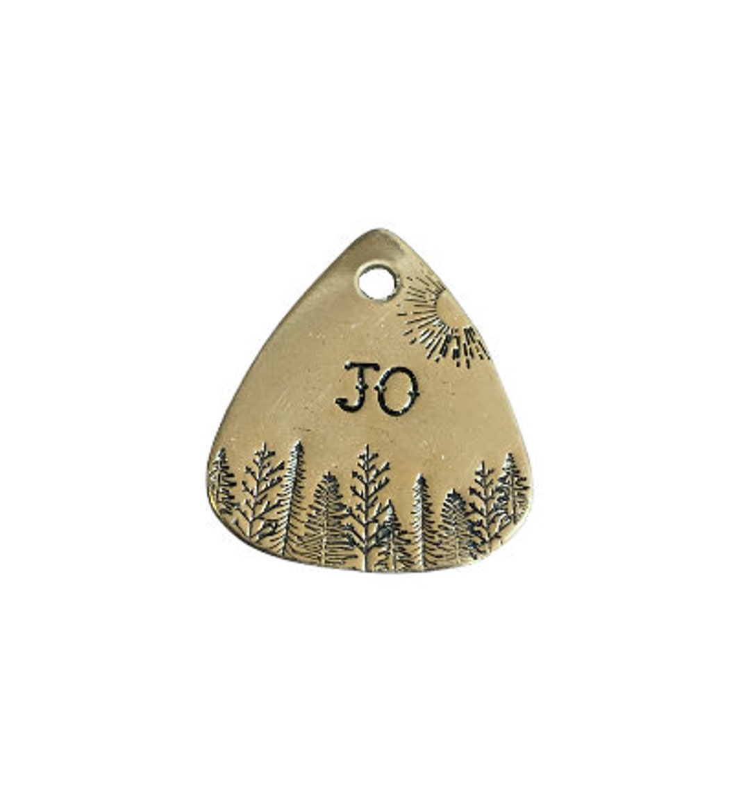 OJ Identification Medal for Dog or Cat With Forest and Sun - Etsy