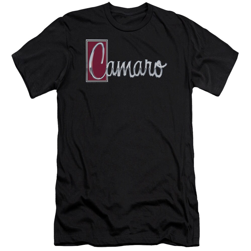 Chevrolet Camaro Chrome Script Logo Black Shirts - Etsy