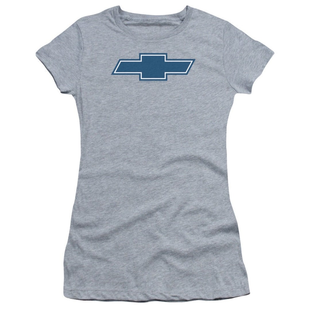Chevrolet Blue Chevy Bowtie Logo Juniors/women's Athletic Heather ...