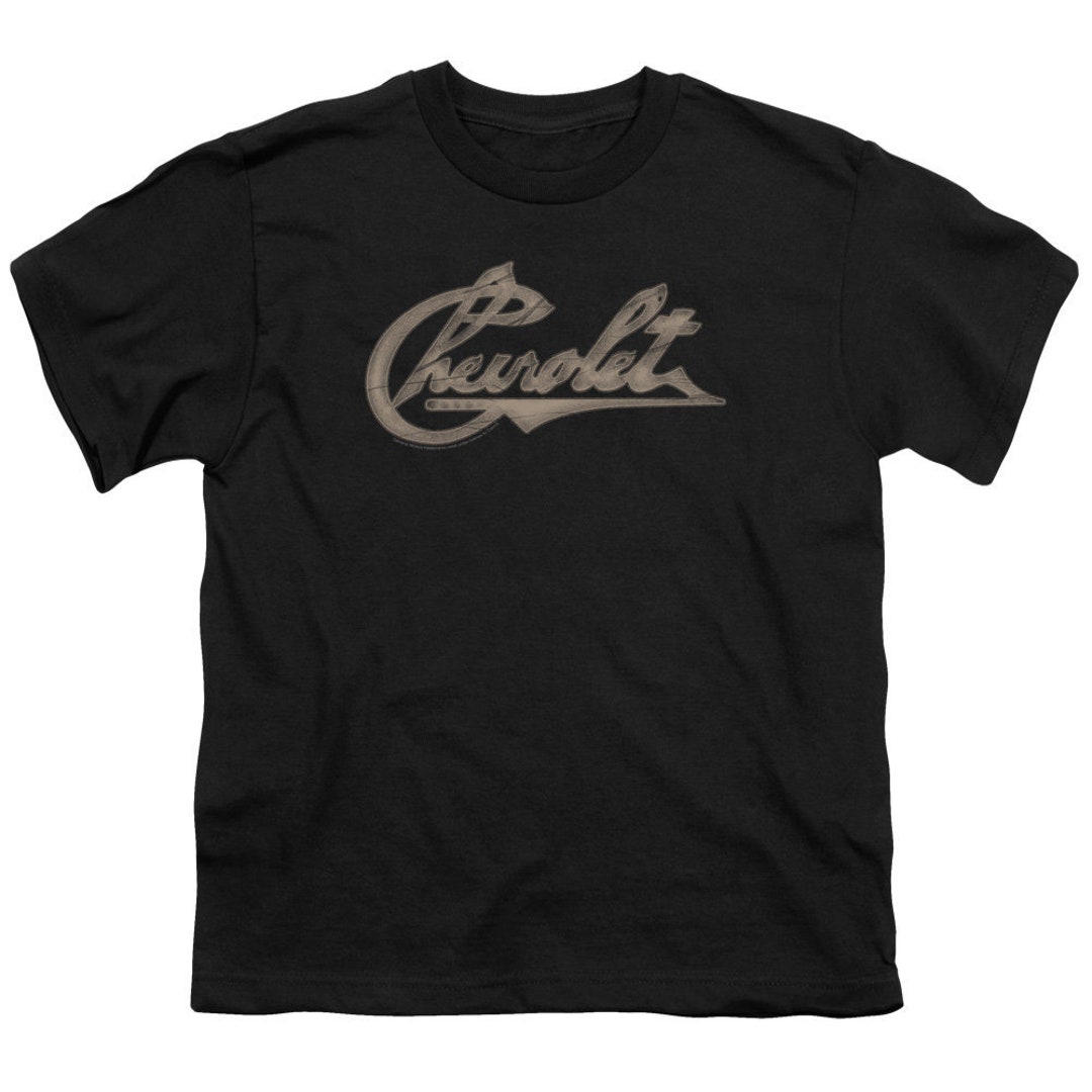 Chevrolet Script Logo Niños Camisas Negras - Etsy España