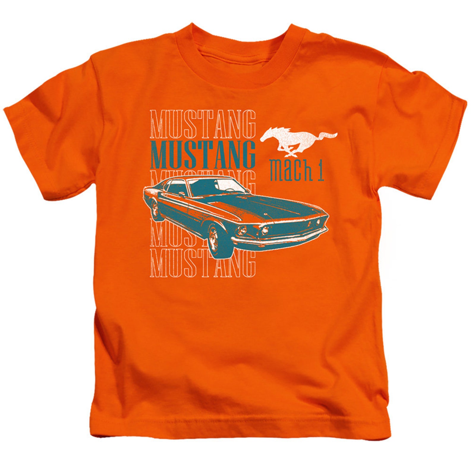 Ford Mustang Mach 1 Men Women and Kids Orange Shirts - Etsy