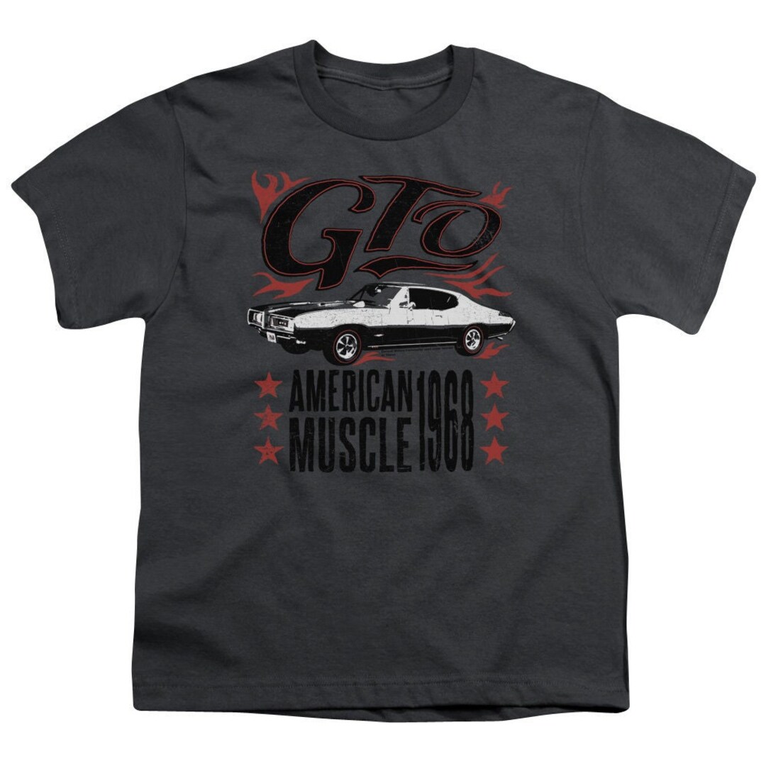 Pontiac GTO American Muscle Kids Charcoal Gray Shirts - Etsy
