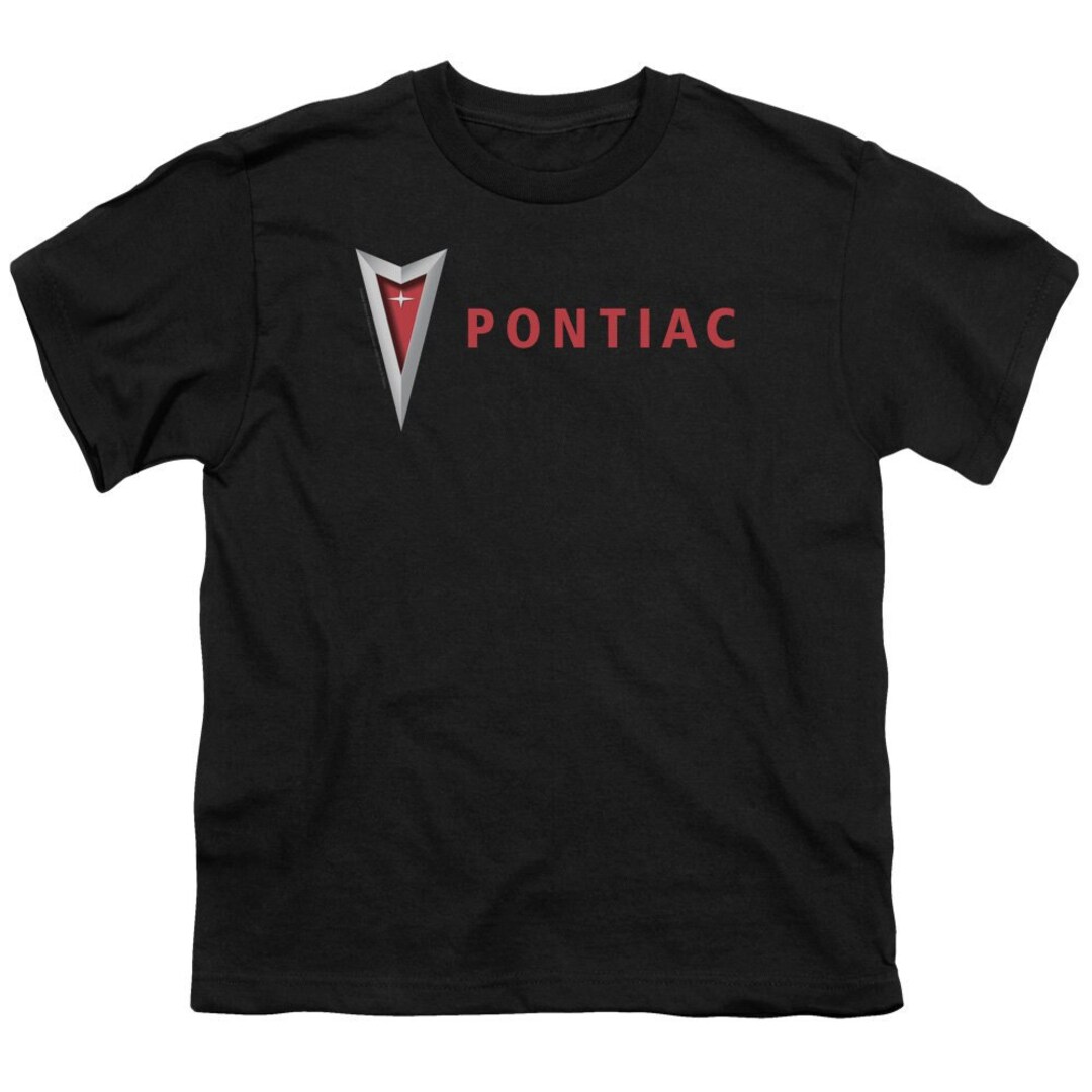 Pontiac Modern Pontiac Arrowhead Logo Kids Black Shirts - Etsy
