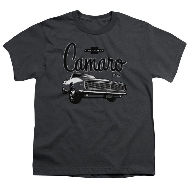 Chevrolet Camaro Script Car Logo Kids Charcoal Shirts - Etsy