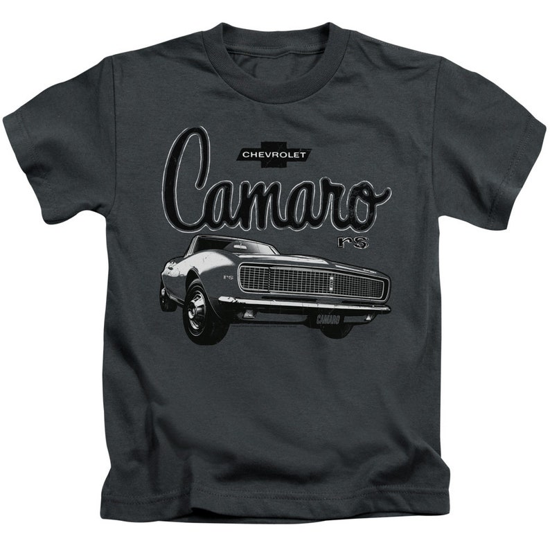 Chevrolet Camaro Script Car Logo Kids Charcoal Shirts - Etsy