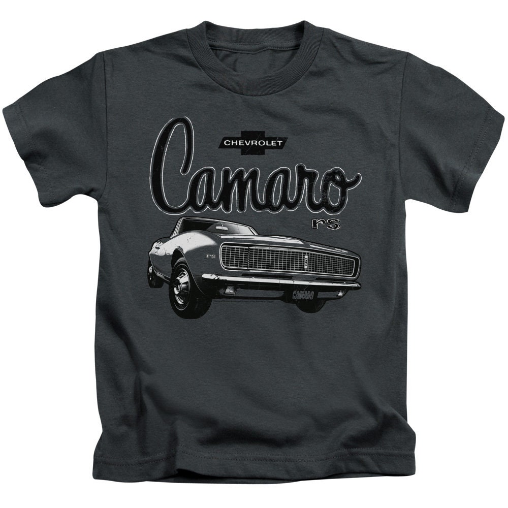 Chevrolet Camaro Script Car Logo Kids Charcoal Shirts - Etsy