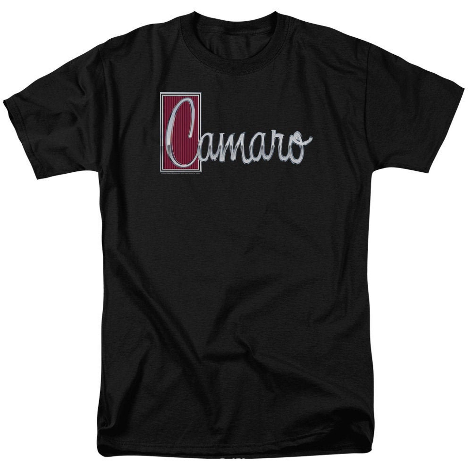 Chevrolet Camaro Chrome Script Logo Black Shirts - Etsy