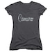Chevrolet Metal Script Camaro Logo Juniors/women's Charcoal Shirts - Etsy