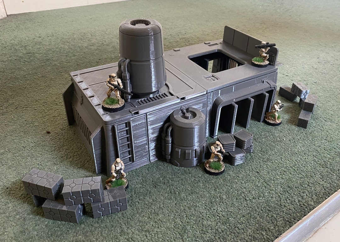 Star Wars Legion Terrain Large Modular Garage FREE Storage Crates ...