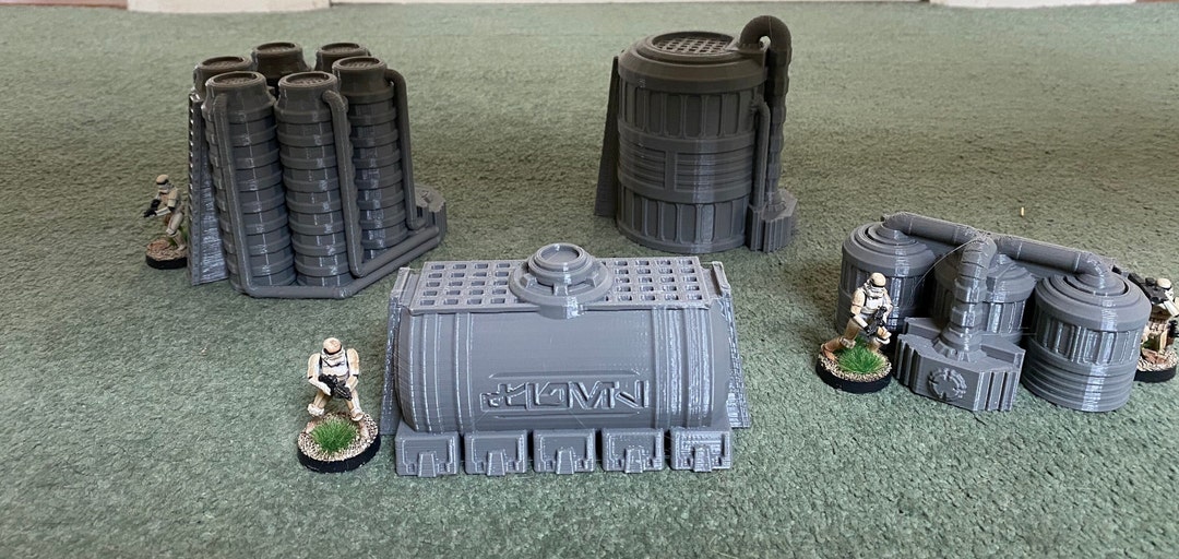Star Wars Legion Terrain Fuel and Chemical Storage Tanks SET OF FOUR - Etsy