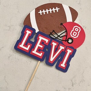 Football Birthday Cake Topper - Etsy