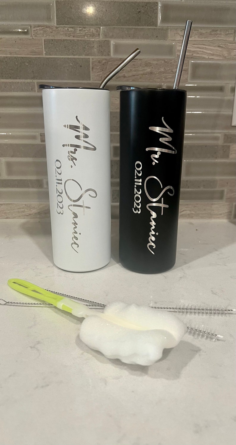 Bride/groom Etched Cups Personalized - Etsy