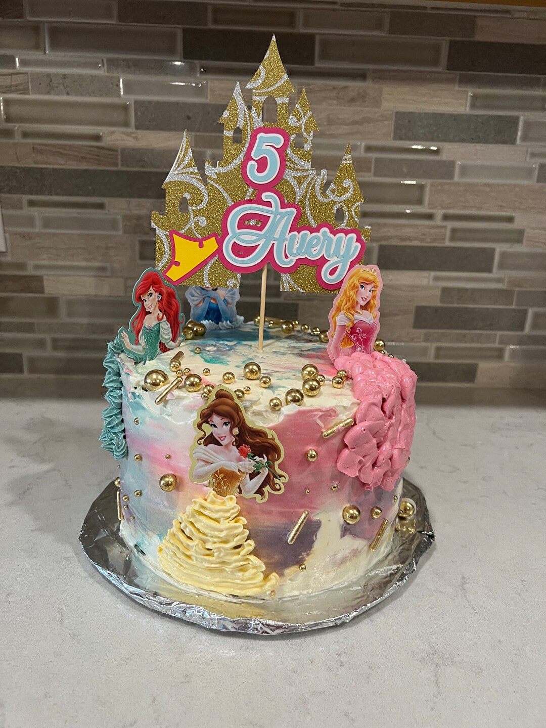 Princess Birthday Cake Topper - Etsy