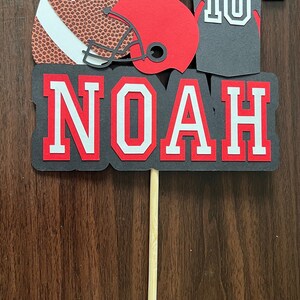 Football Birthday Cake Topper - Etsy