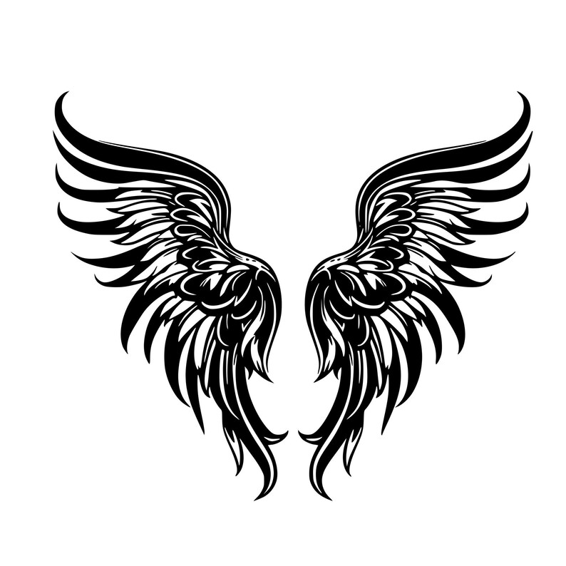 Fallen Angel Wings Svg , Angel Wings Svg, Gothic Angel Wings Svg, Angel ...