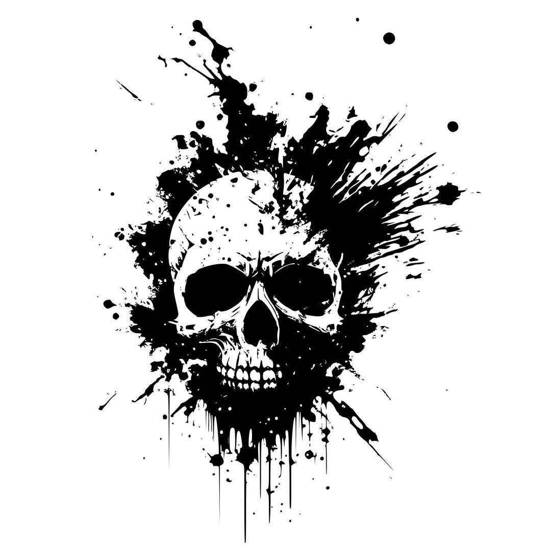 Skull Explosion Svg, Skull Svg, Cricut, Silhouette Cut Files T-shirt ...