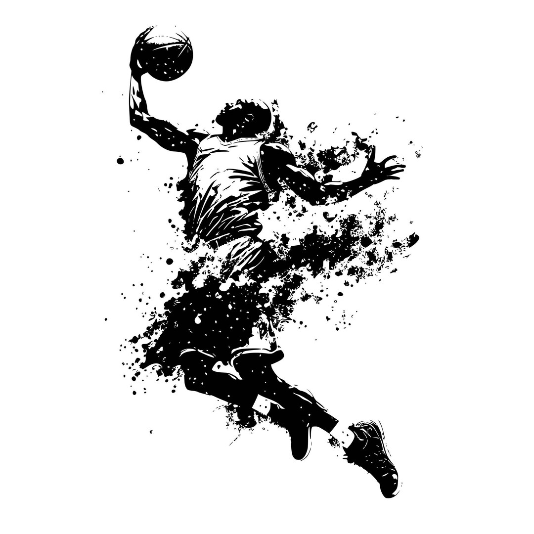 Basketball Explosion Svg, Dunk Basketball Svg, Cricut, Silhouette Cut ...