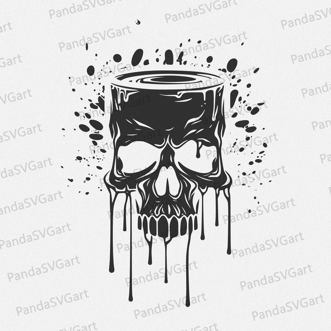 Skull Explosion Svg, Halloween Barware Gothic Skull Beer, Silhouette ...