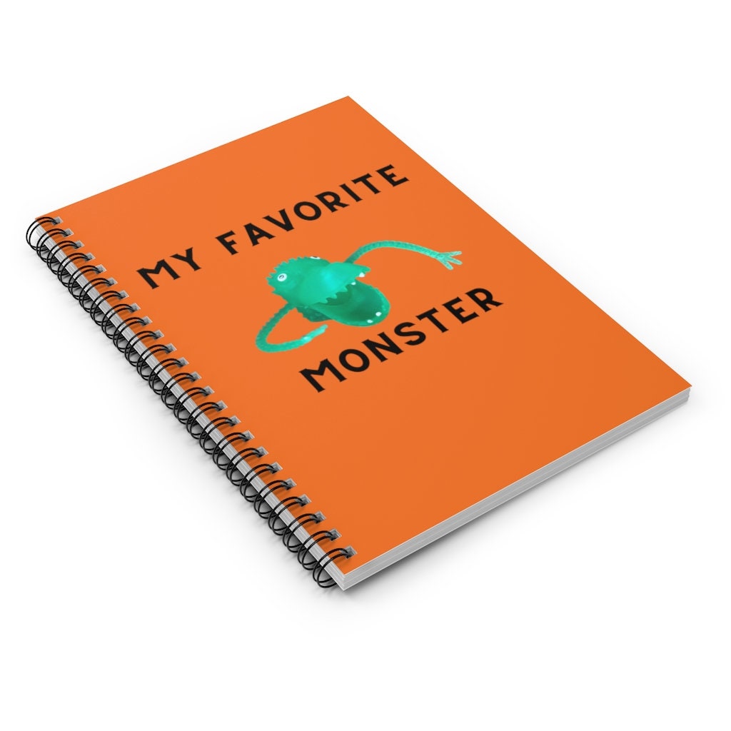 Mi favorito Monster Green Retro Finger Monster Spiral Notebook | Etsy